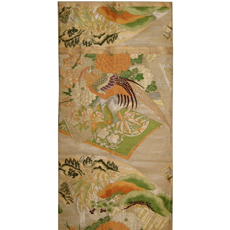 Japanese Peacock Obi at 1stDibs