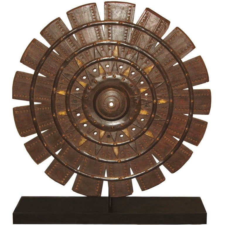 Teak Weaving Wheel at 1stDibs