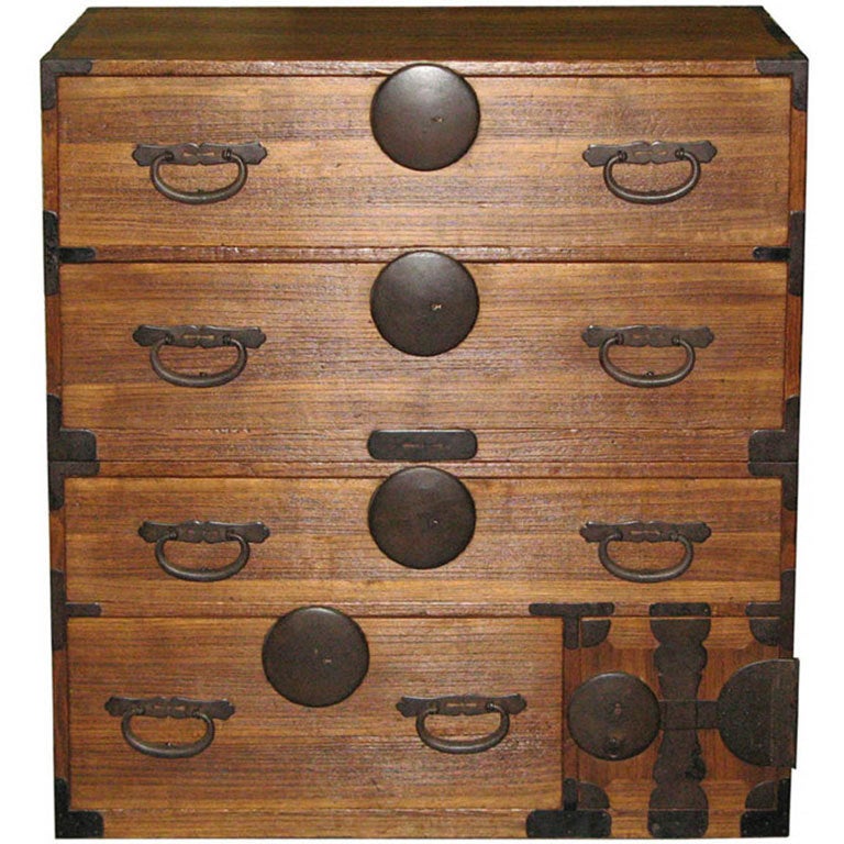 Antique Japanese Clothing Chest at 1stDibs