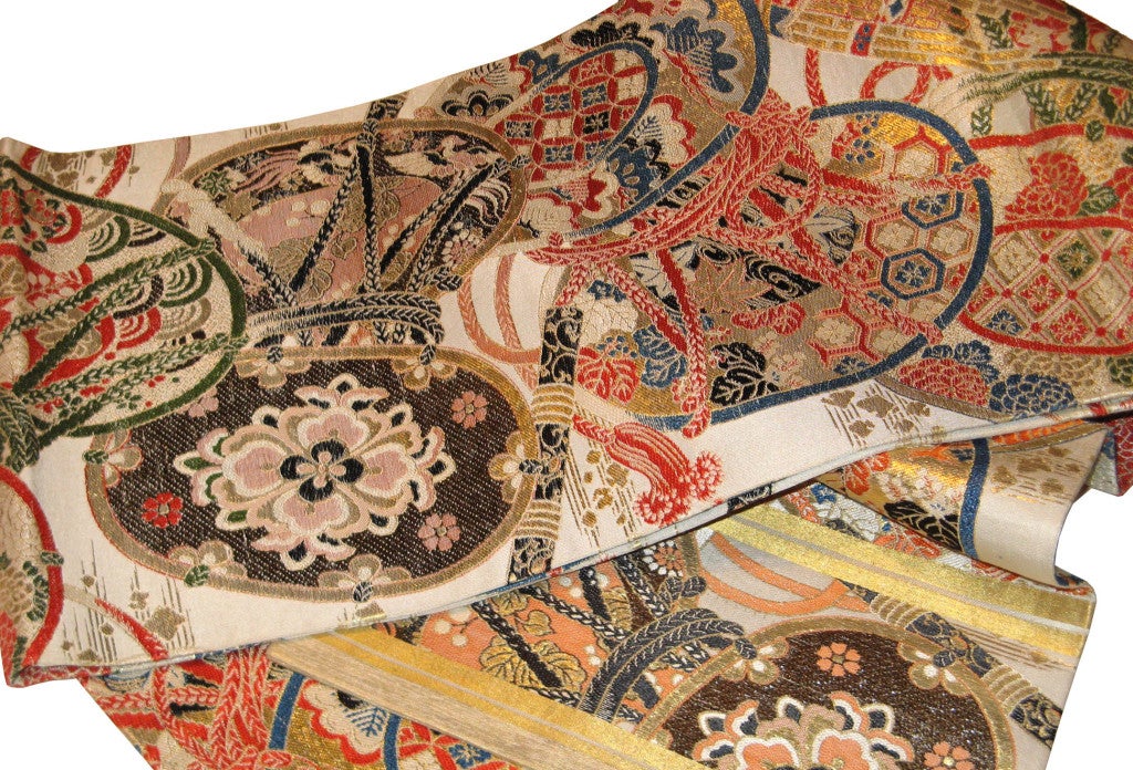 Antique Japanese Drum Obi at 1stDibs