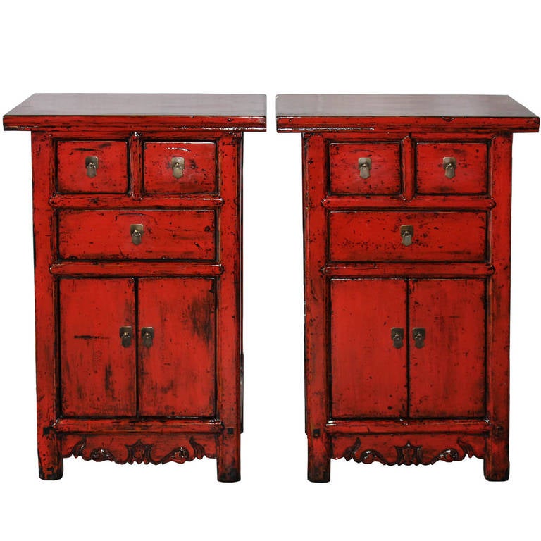 Red Side Chest at 1stDibs
