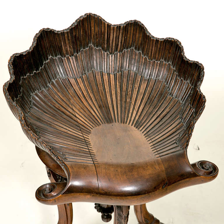 Grotto 'Shell' Stool - Seat at 1stDibs