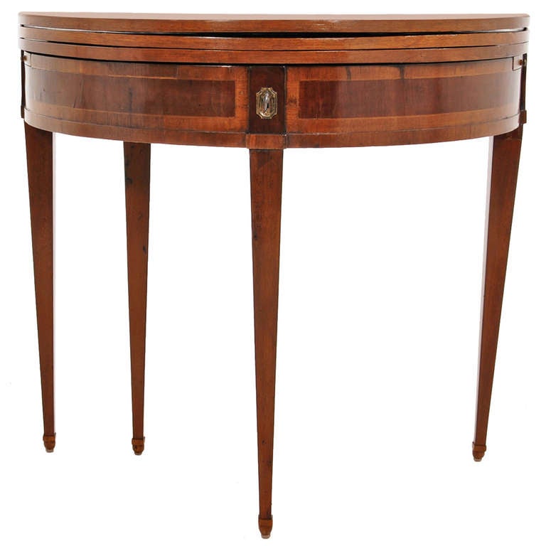 Demi-lune Game Table / Desk at 1stDibs