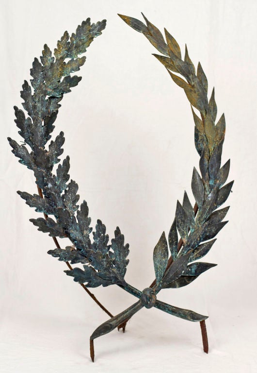 Bronze and Iron Wreath at 1stDibs