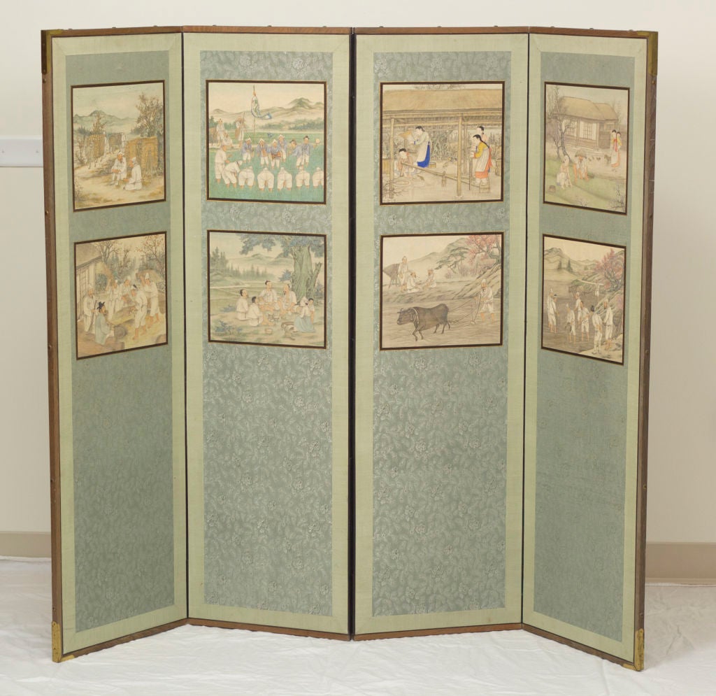 Beautiful and humous antique Korean Screen at 1stDibs