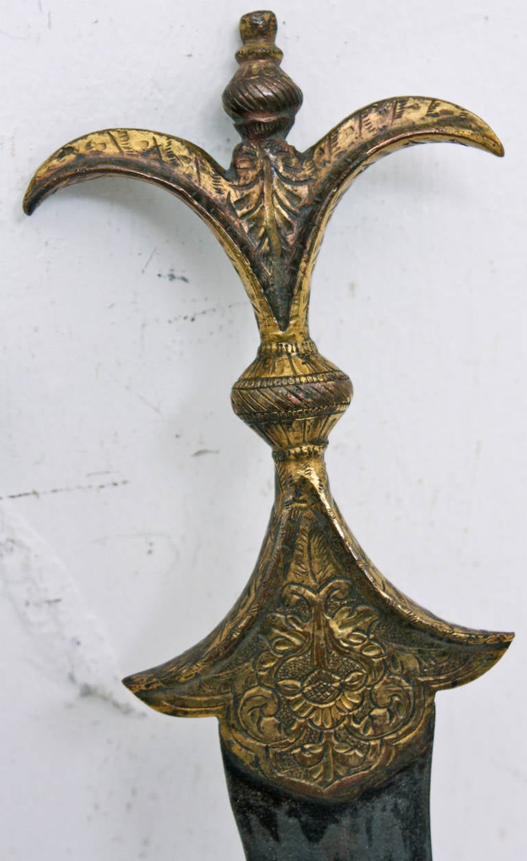 Chilanum Dagger India, gilt bronze circa 1800 at 1stDibs