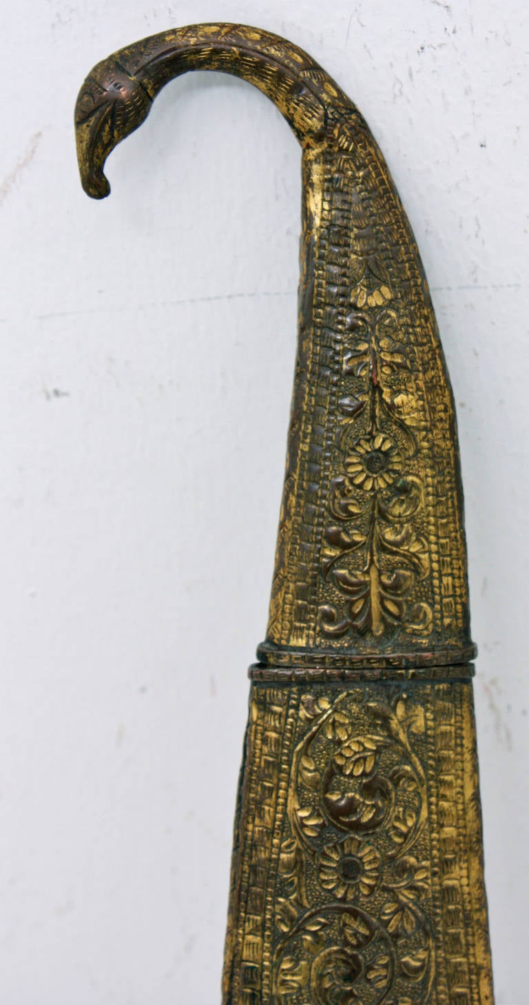 Chilanum Dagger India, gilt bronze circa 1800 at 1stDibs