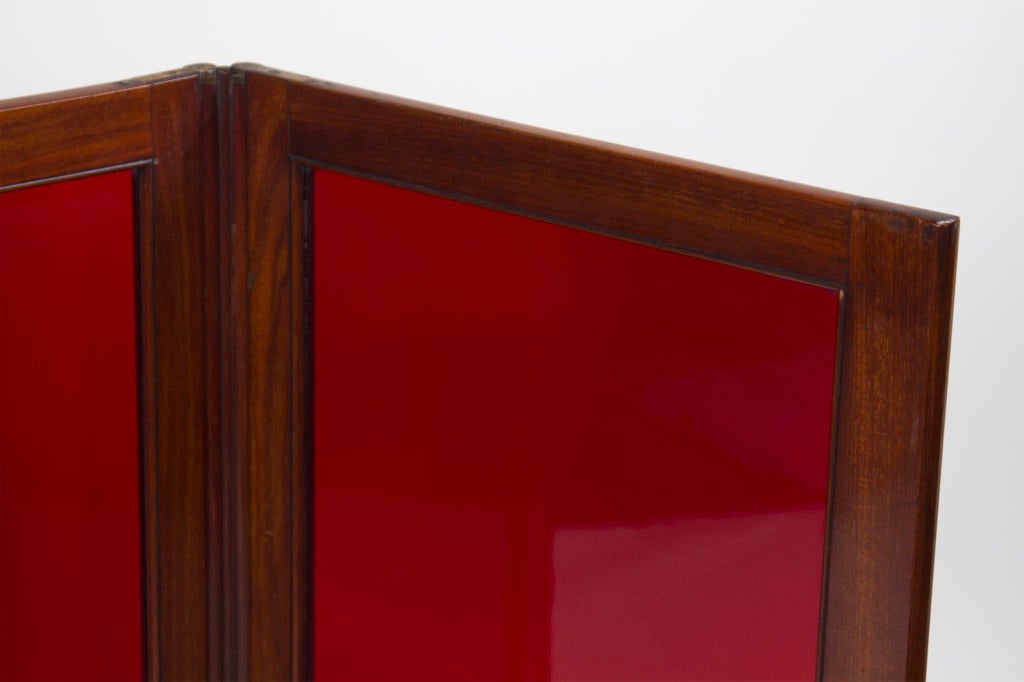 Georgian Mahogany and Ruby Glass Screen at 1stDibs