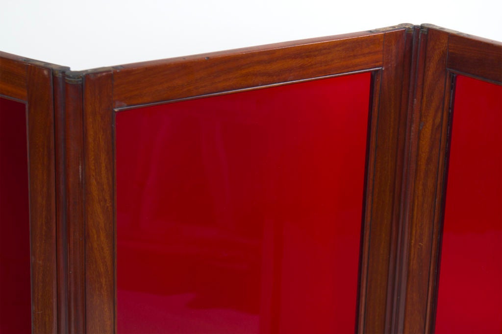 Georgian Mahogany and Ruby Glass Screen at 1stDibs