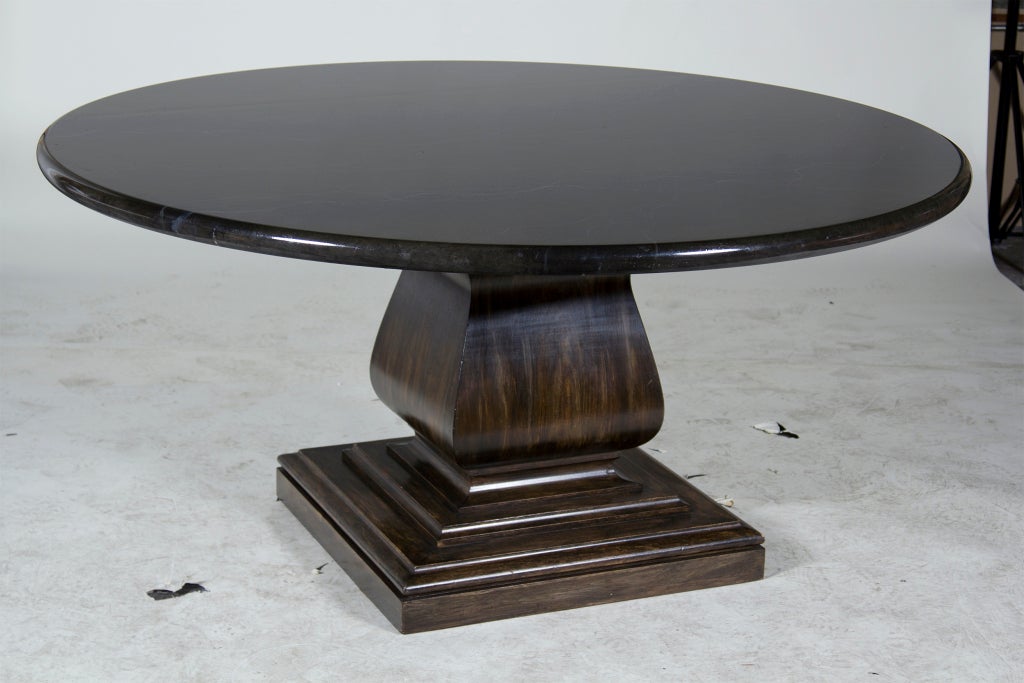 Vintage Round Pedestal Table at 1stDibs