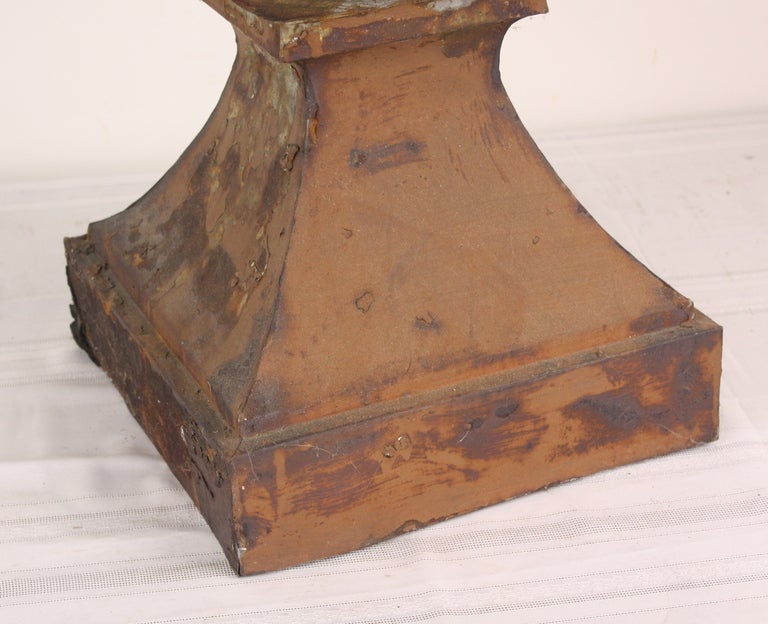 Tall Distressed Antique Metal Finial at 1stDibs