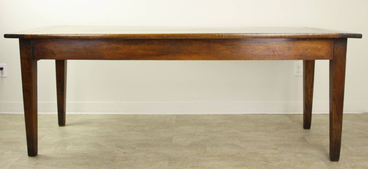Large Antique French Walnut Farm Table at 1stDibs