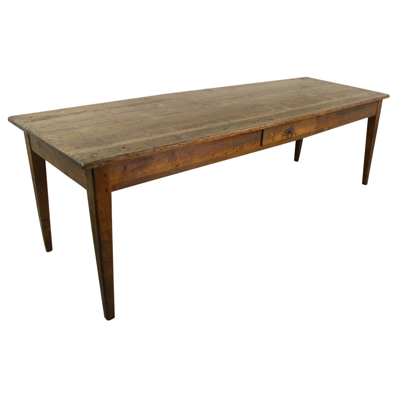 Long Antique French Pine Farm Table at 1stDibs