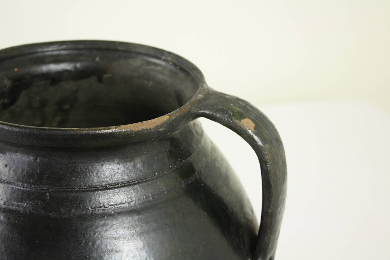 Three Antique Black Rustic Romanian Pots at 1stDibs | romanian pottery ...