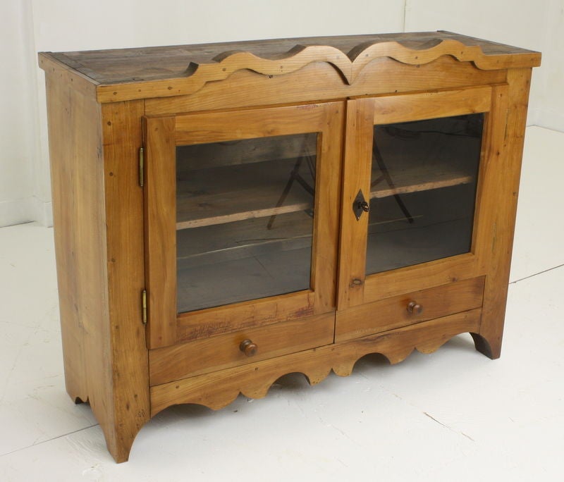 Antique French Cherry Display Cabinet at 1stDibs