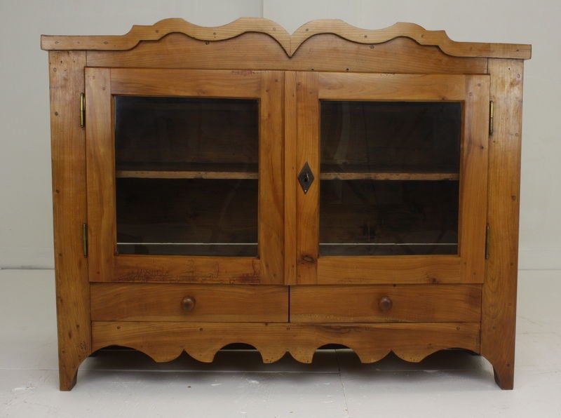 Antique French Cherry Display Cabinet at 1stDibs