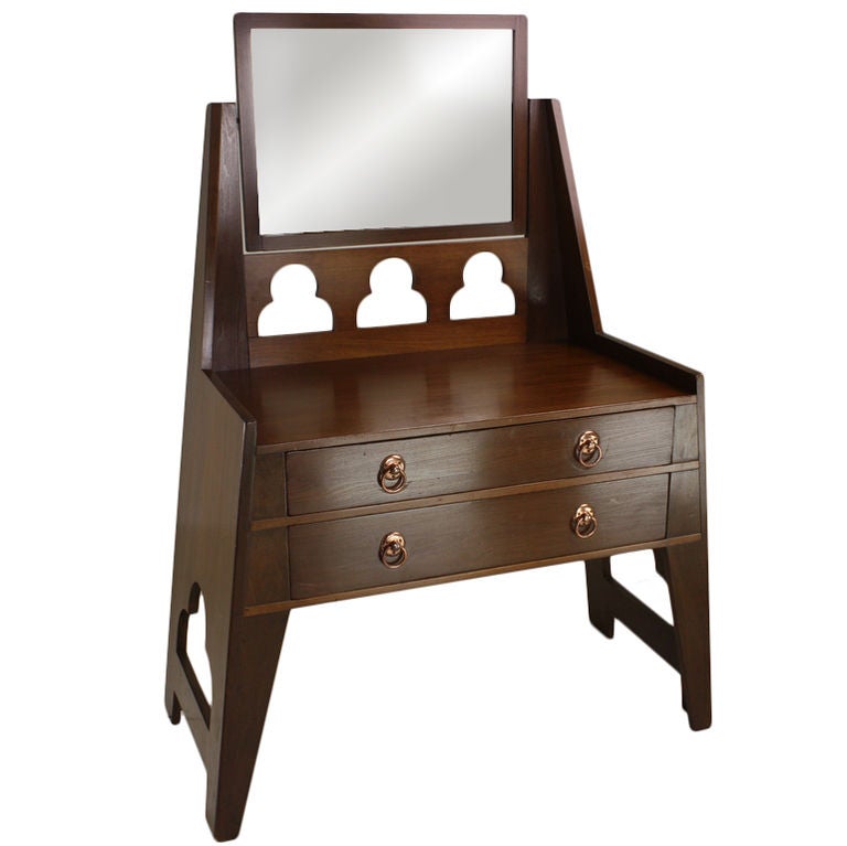 Liberty of London Arts and Crafts Walnut Dressing Table at 1stDibs