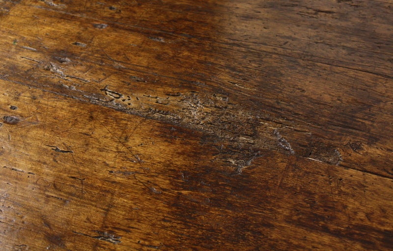 Large Antique French Poplar Distressed Farm Table at 1stdibs