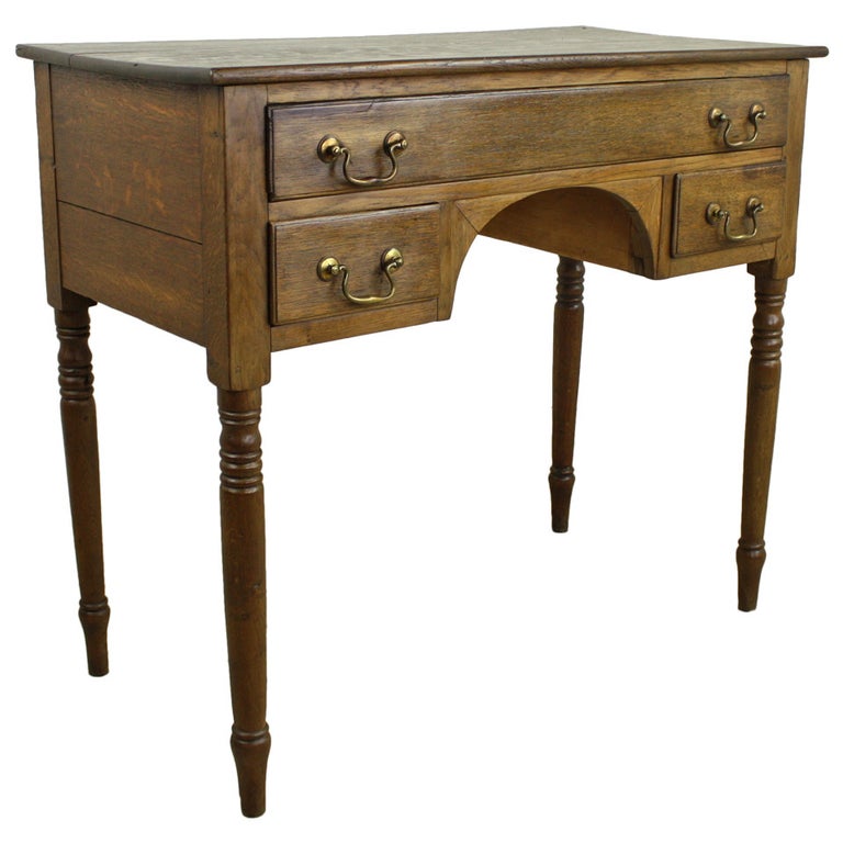Antique Welsh Oak Georgian Lowboy For Sale at 1stDibs | antique oak ...