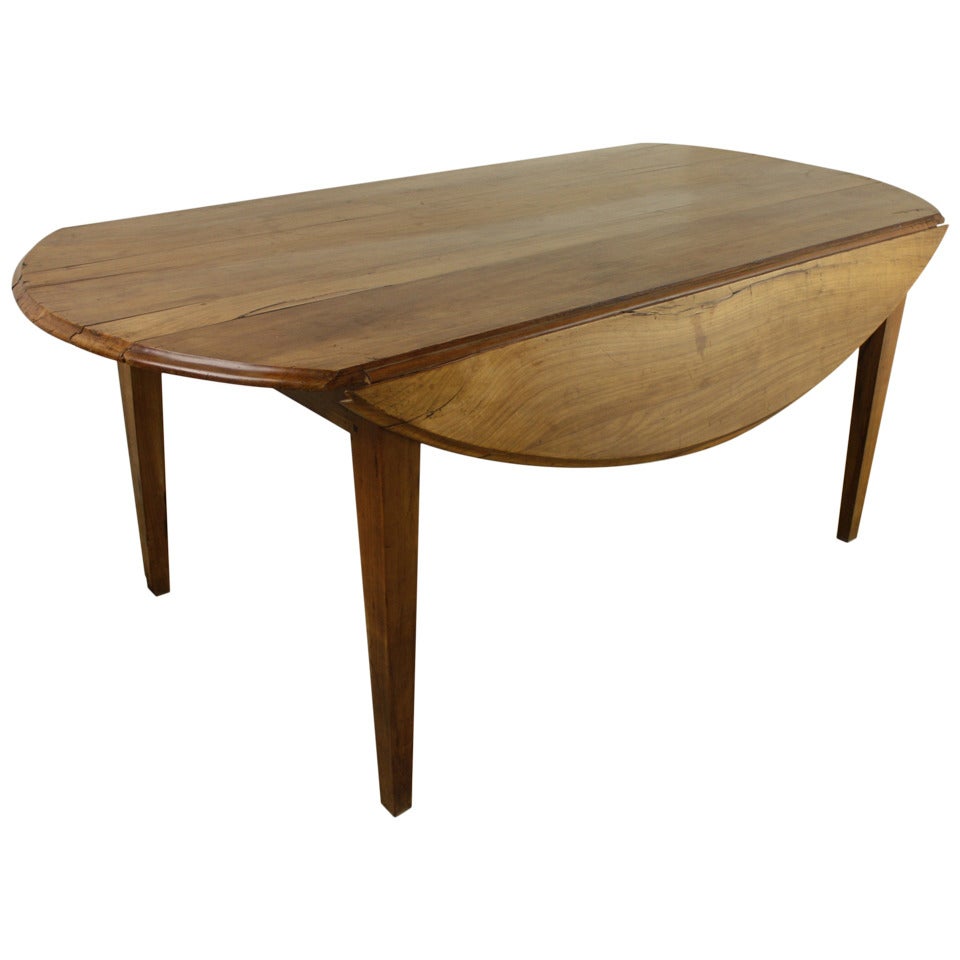 Excellent Large Cherry Drop Leaf Dining Table at 1stDibs