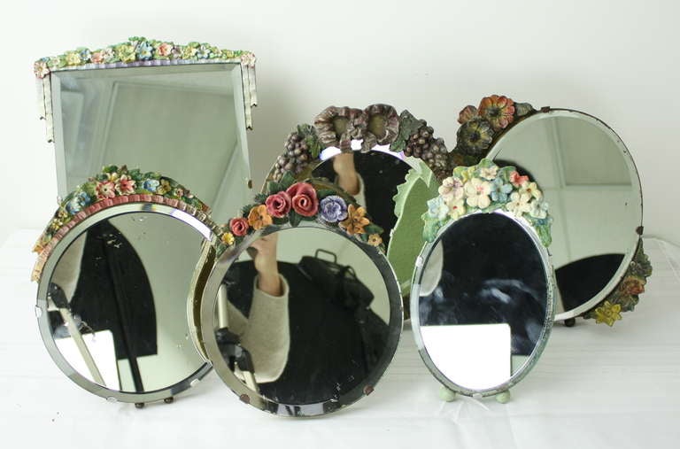 Collection of Six English Vintage Barbola Mirrors For Sale at 1stDibs ...