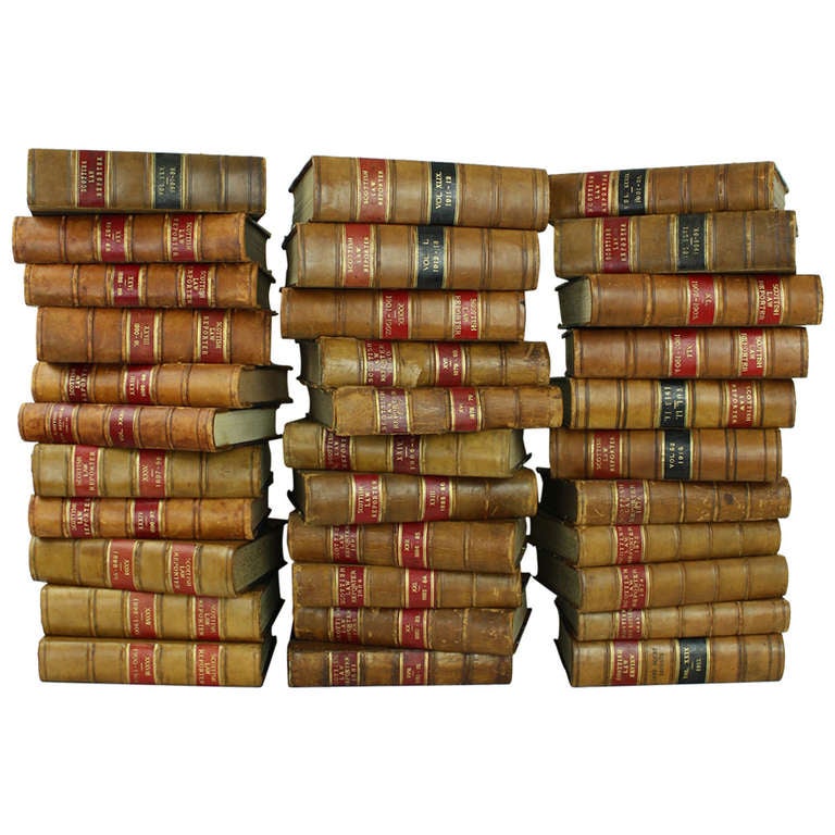 Collection of 33 Antique Scottish Law Reporter Books at 1stDibs