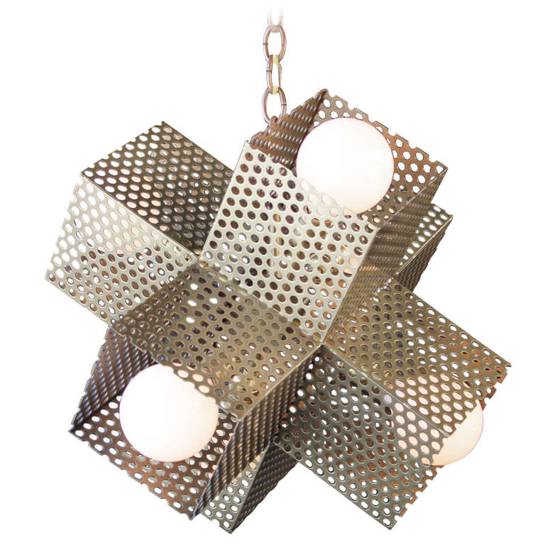 Downtown Perforated X Lamp For Sale at 1stDibs