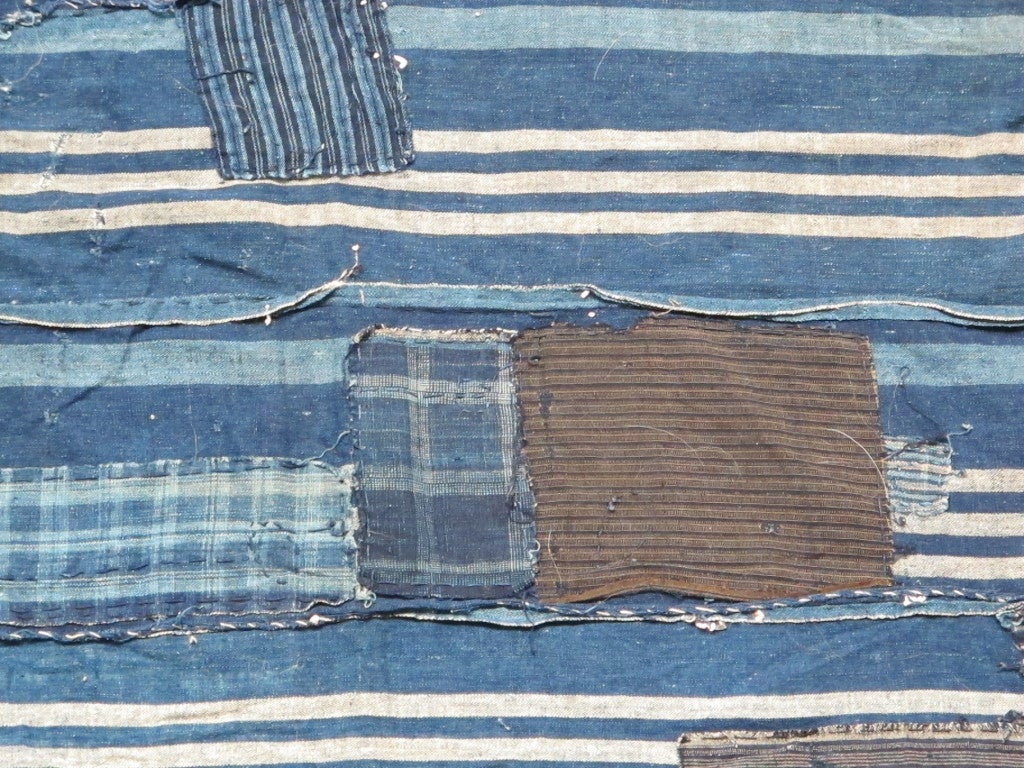Antique Japanese Indigo Patchwork Panel at 1stDibs