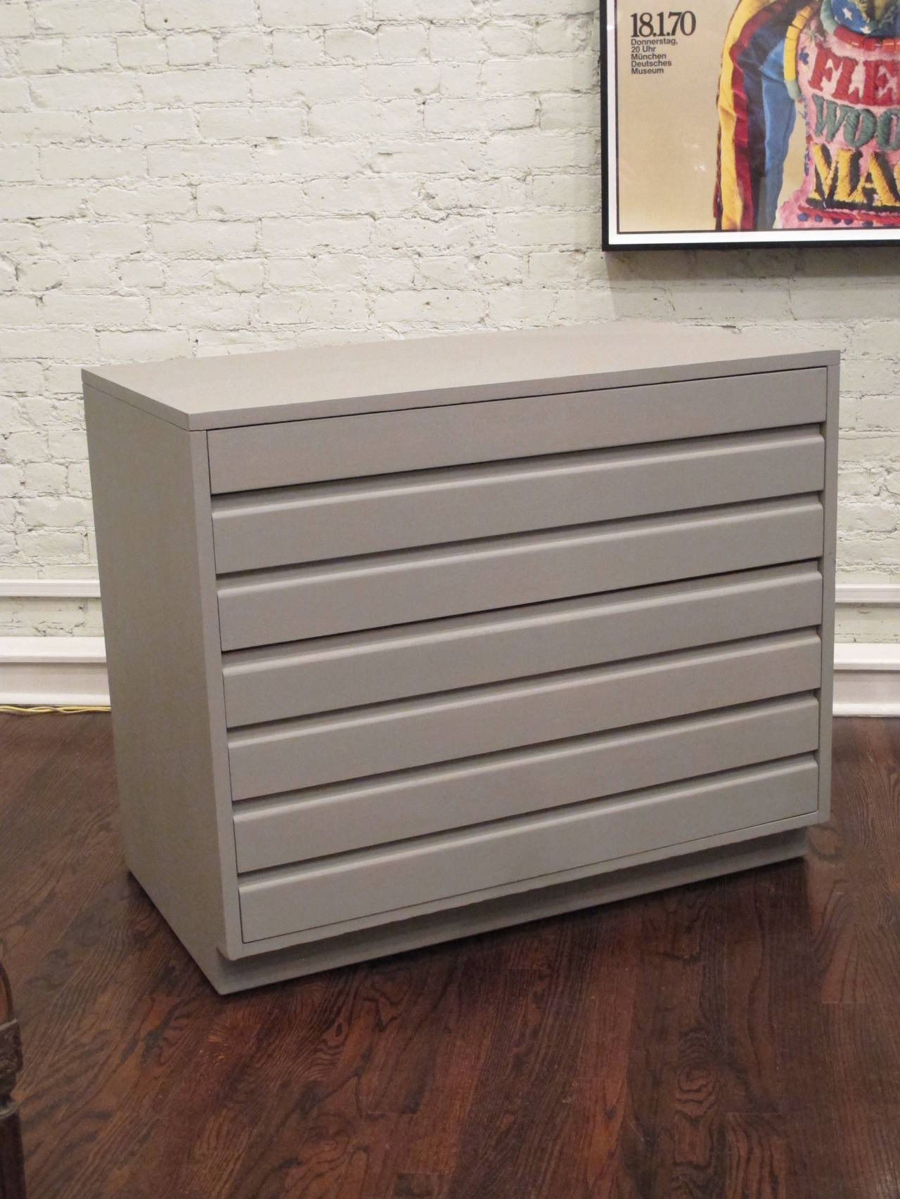 Pair of Gray Oak Chests of Drawers at 1stDibs