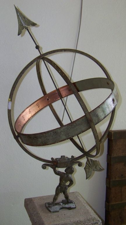 Armillary Sphere on Cast Stone Base at 1stDibs