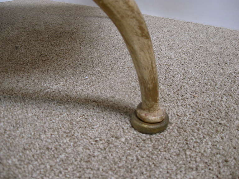 Pair of Curule Upholstered Stools at 1stDibs