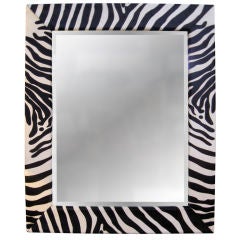 ZEBRA FRAMED MIRROR at 1stDibs