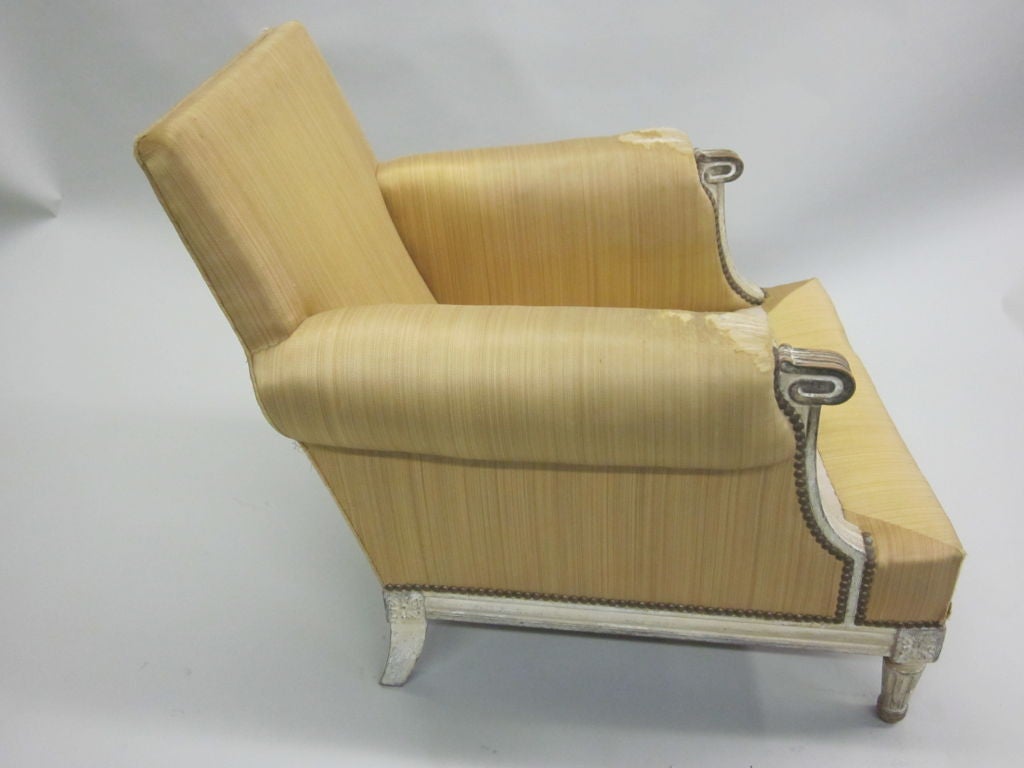 Important Pair of Modern Neoclassical Louis XVI Lounge Chairs by Maison ...