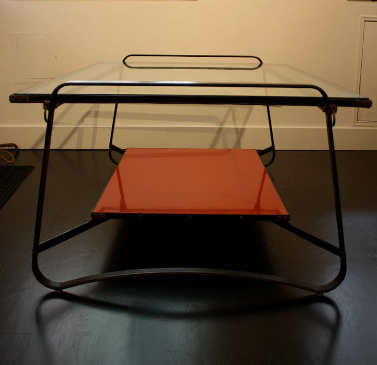 Jacques Adnet Two Tiered Table at 1stDibs