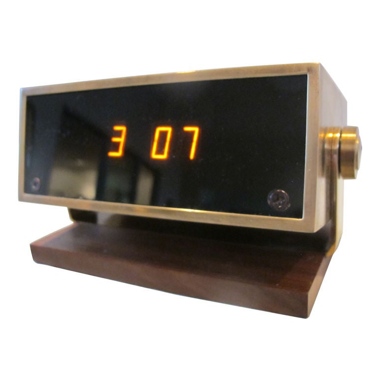 Bronze electric digital clock at 1stDibs