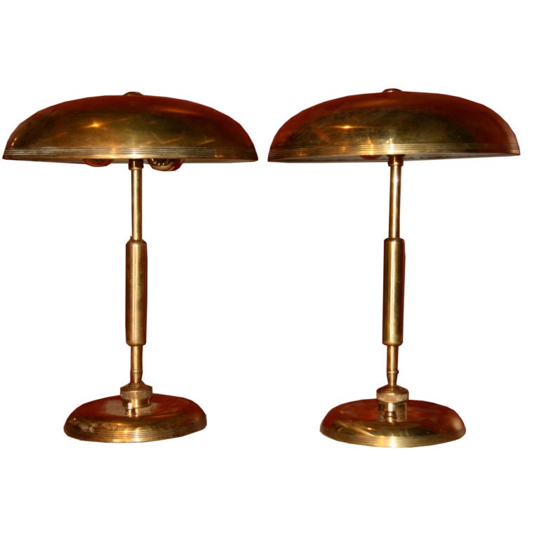 Italian Brass 40s Pivoting Library Lamps at 1stDibs | lamps from the ...