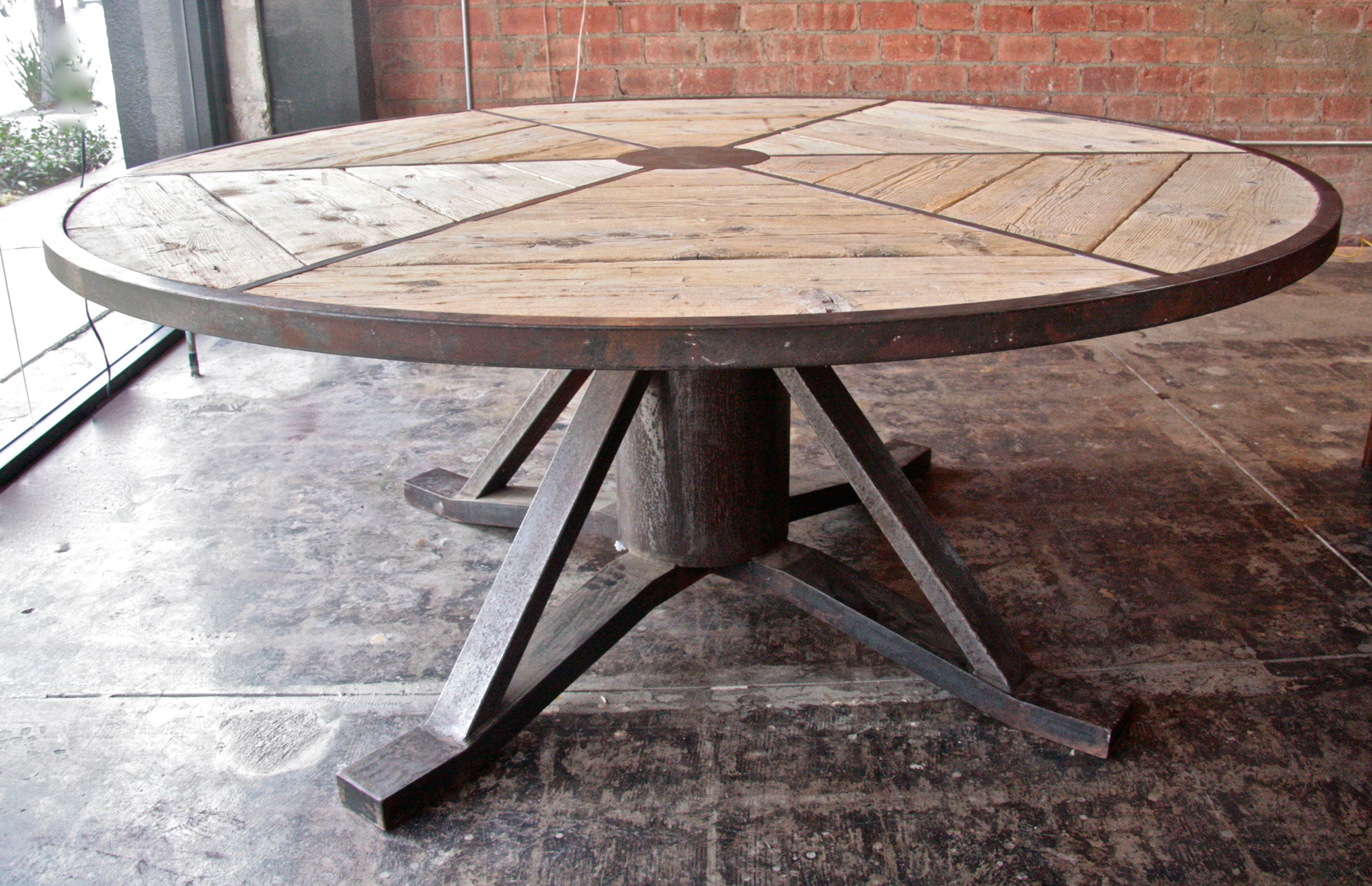 Industrial Italian Vintage Round Table at 1stDibs | industrial round ...