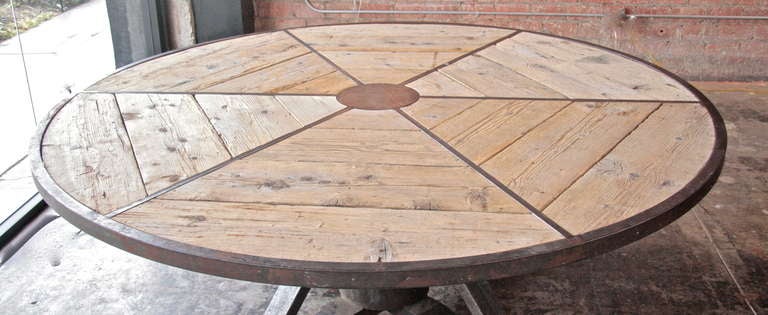 Industrial Italian Vintage Round Table at 1stDibs | industrial round ...
