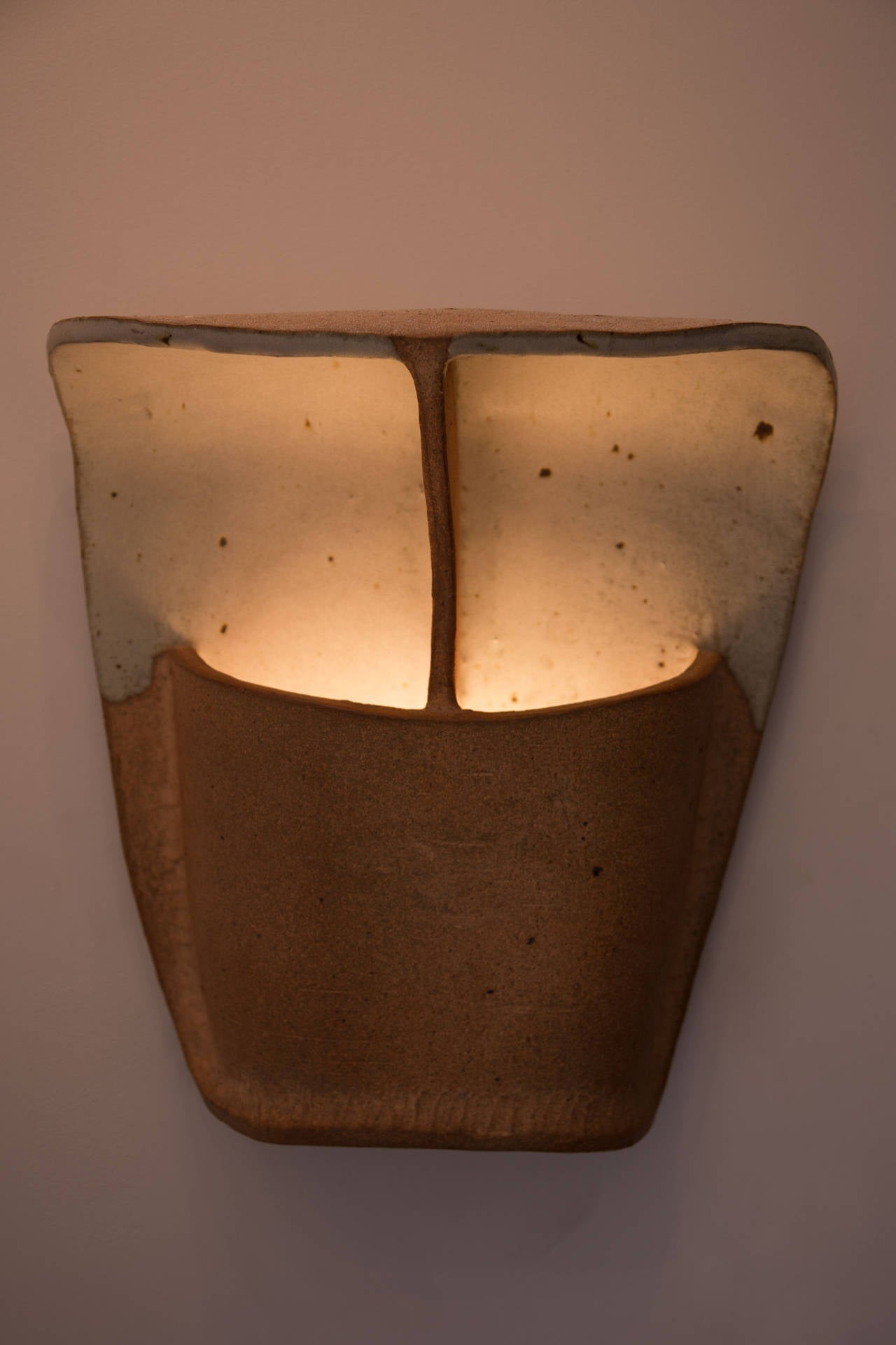 Large Studio Ceramic Sconces by Secrest Brothers at 1stDibs
