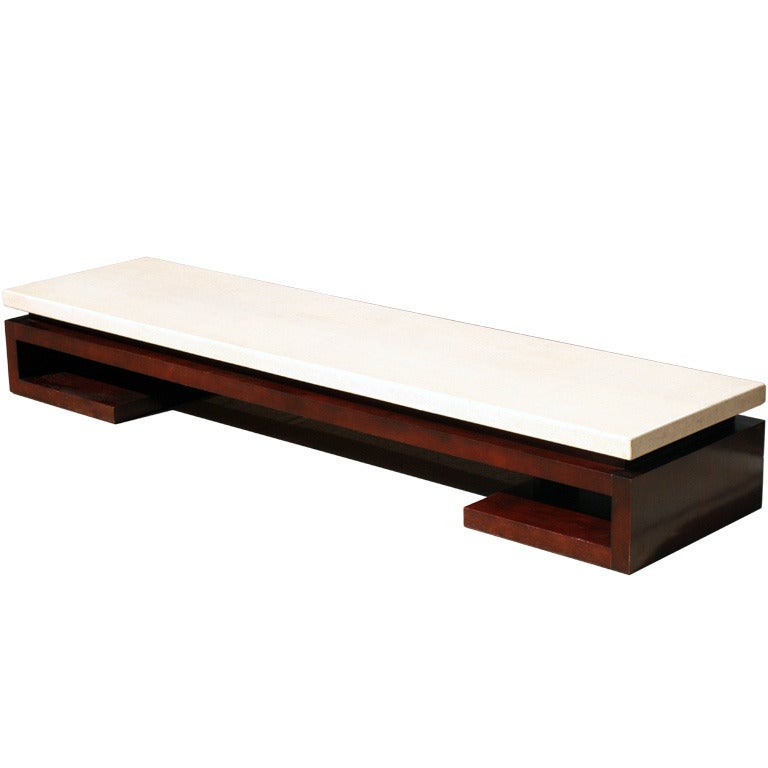 Long Low Cork Top Display Table by Paul Frankl at 1stDibs