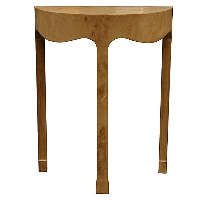 Petite demi-lune console table by Samuel Marx for Quigley at 1stDibs