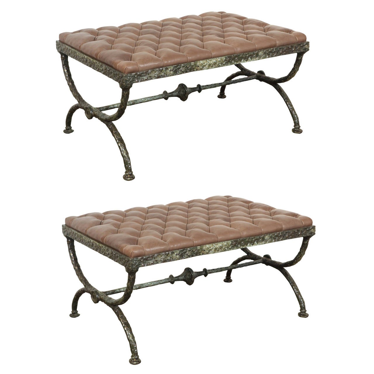 Pair of Bronze Benches at 1stDibs