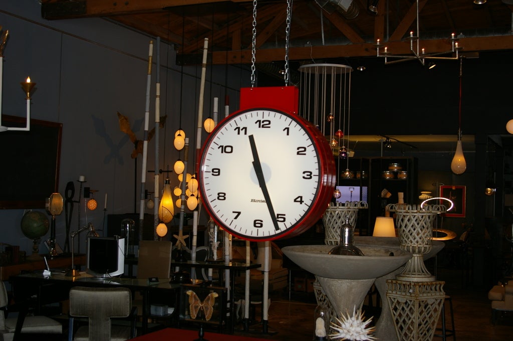 Double Face Train Station Clock at 1stDibs