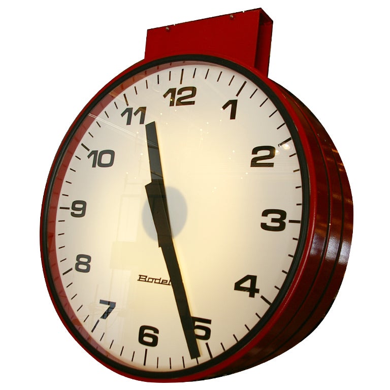 Double Face Train Station Clock at 1stDibs