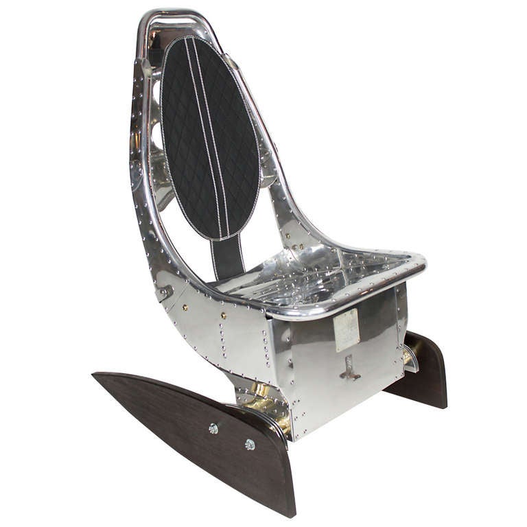 Polished Aviation Rocking Chair at 1stDibs