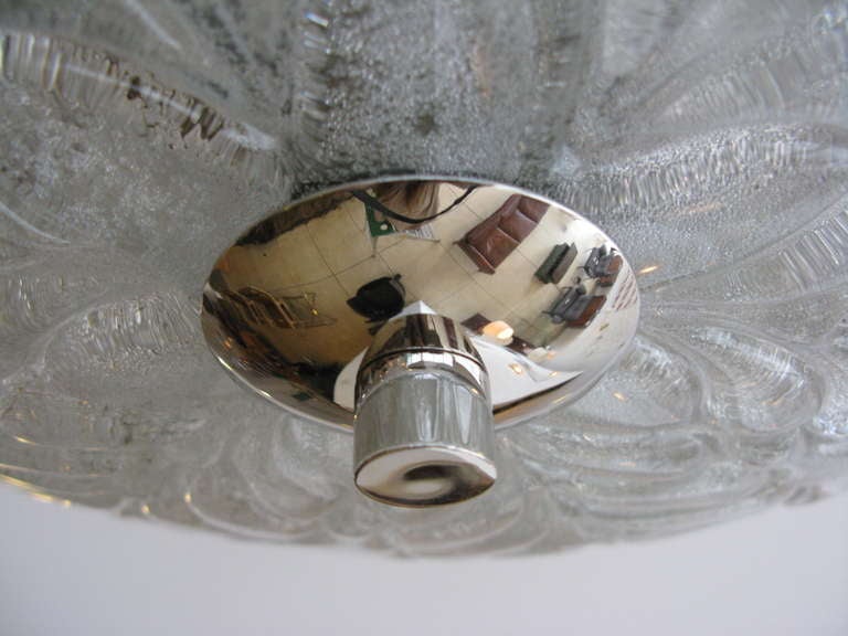 Leaf Patterned Glass Ceiling Mount at 1stDibs