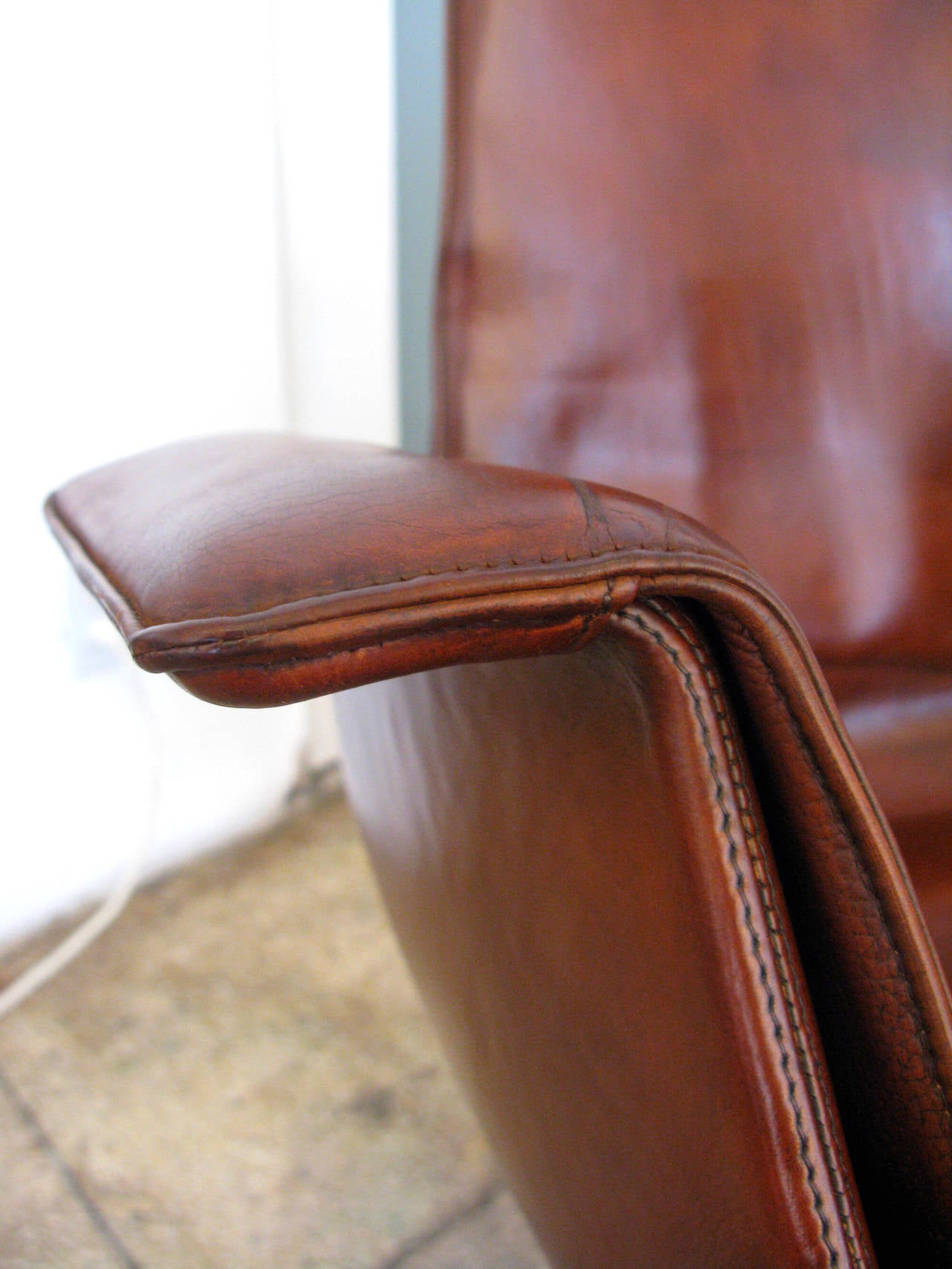 Fabricius and Kastholm "Bird" Chair in Cognac Leather at 1stDibs