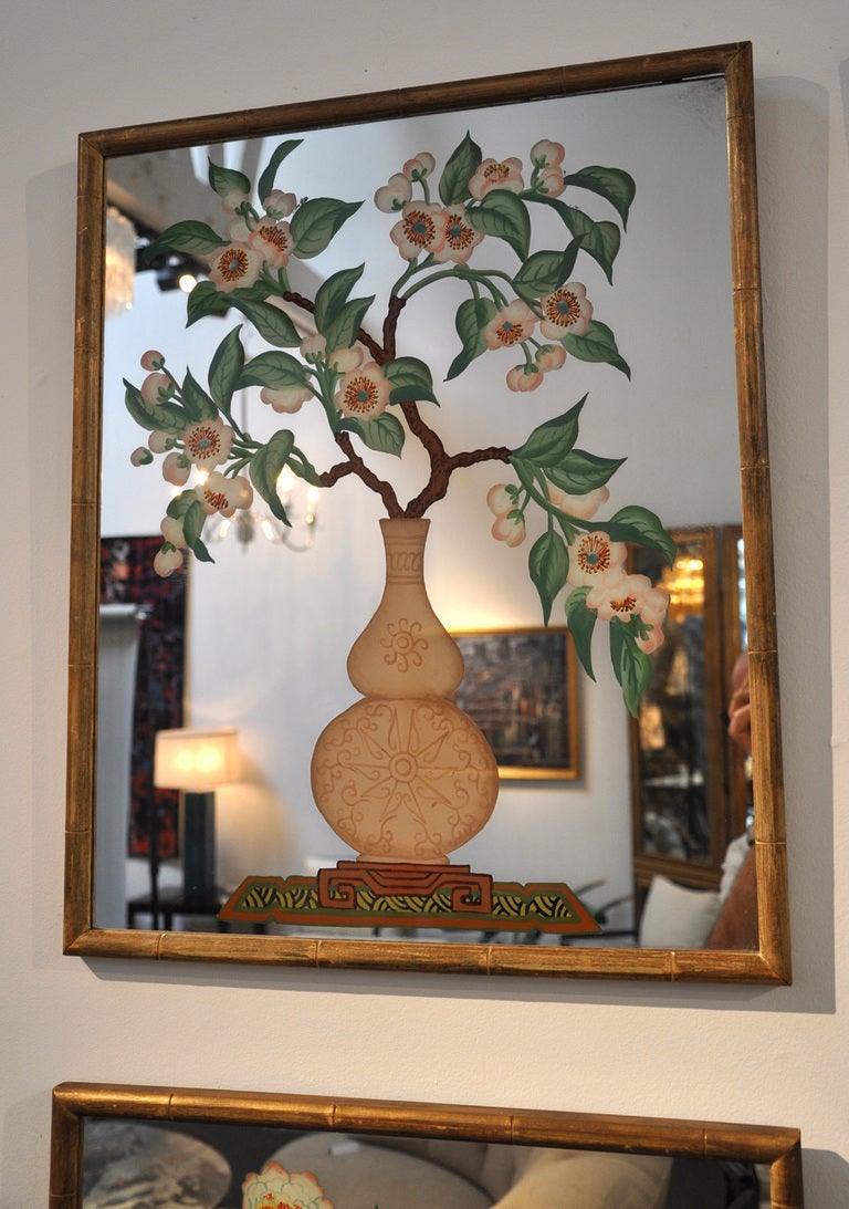 Four- 1930s Reverse Painted Mirrors at 1stDibs
