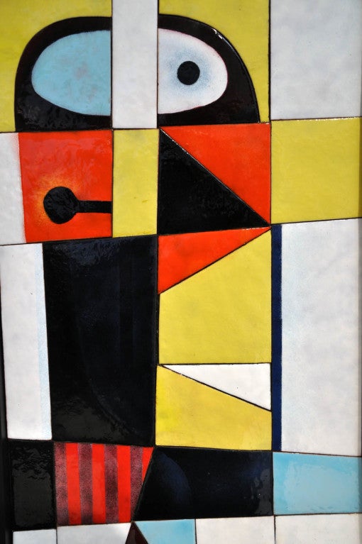 Harold Balazs (American 1928-) Signed Enamel on Copper "The Eye" at ...