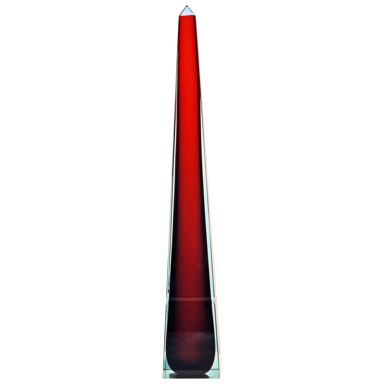 Italian Tall Venini Glass Obelisk at 1stDibs